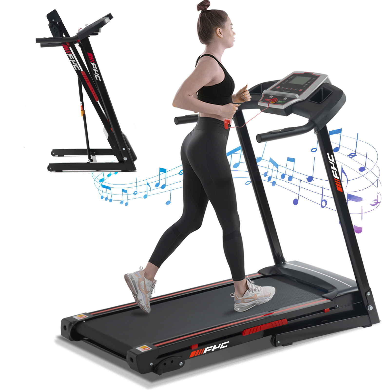Folding Treadmills for Home 3.5HP Portable Foldable with Incline ...
