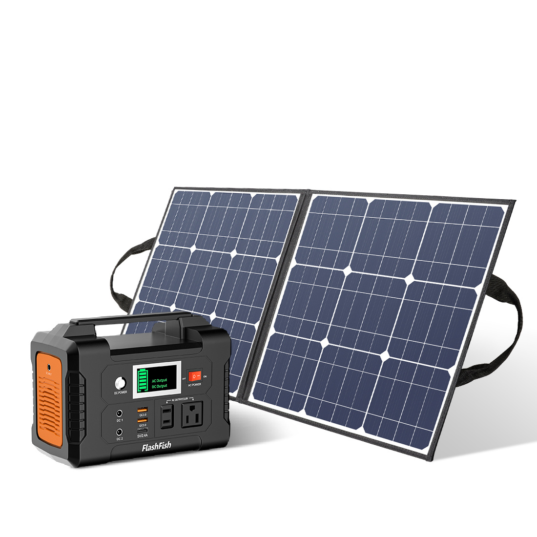 200W Portable Power Station; FlashFish 40800mAh Solar Generator with ...