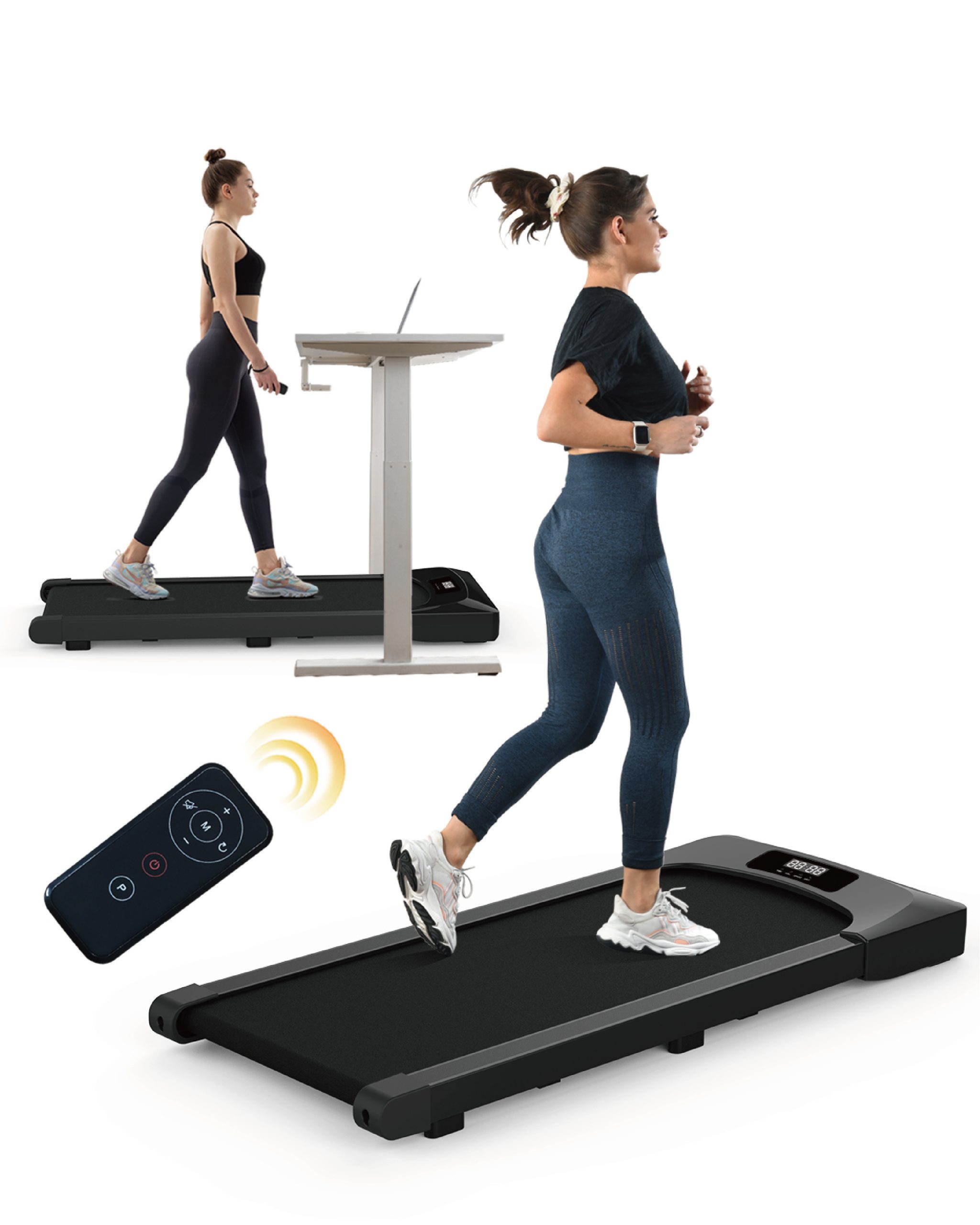 FYC Under Desk Treadmills Walking Pad; 265LBS Capacity Portable ...