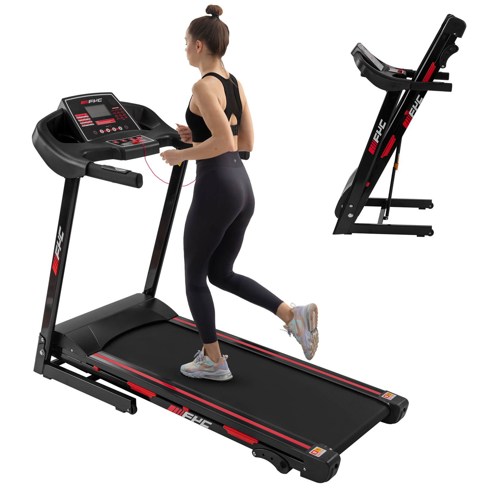 FYC Folding Treadmill for Home - 330 LBS Weight Capacity Running ...